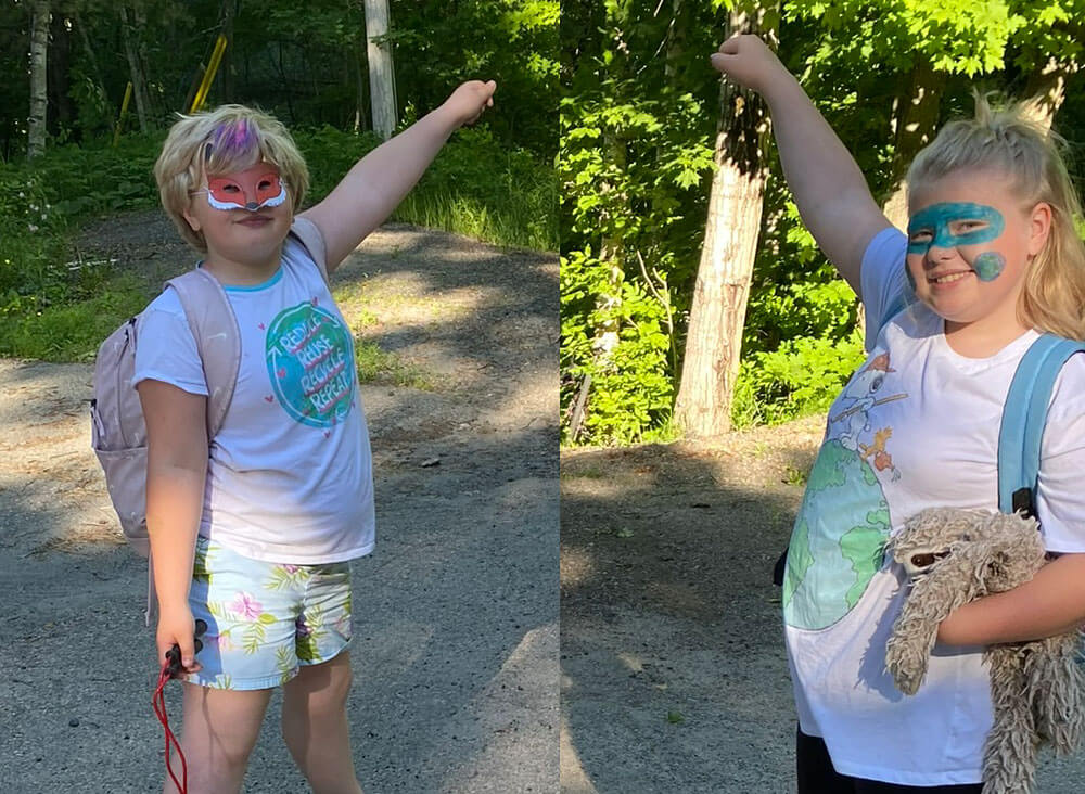 Deux sœurs super et super-membres Éco Héros - Éco Héros - L ...